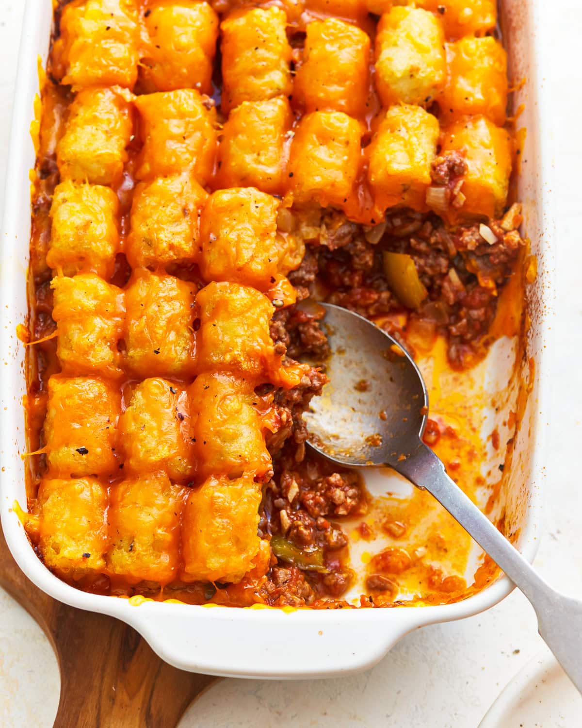 Sloppy Joe Tater Tot Casserole - Mama Knows Gluten Free