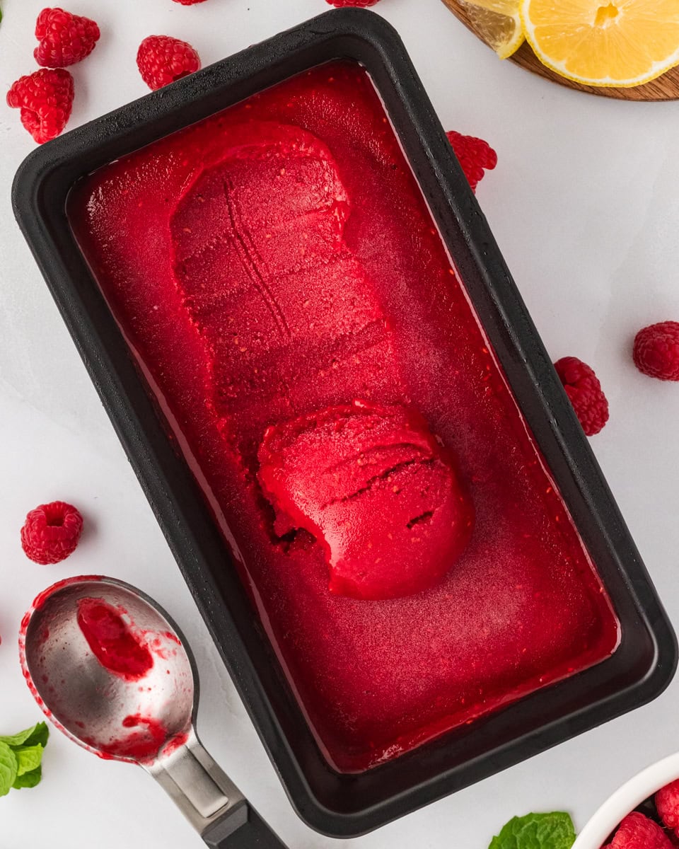 Raspberry Sorbet - Mama Knows Gluten Free